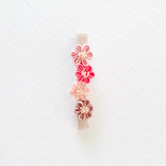 Accessories | Handmade Shades Of Pink Large Floral Hair Clip | Poshmark